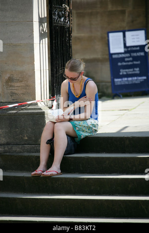 England, Oxfordshire, Oxford, Female Student Dressed in Graduation ...
