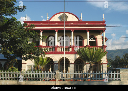 Portuguese colonial architecture in Dili Timor Leste. Left Casa Europa ...