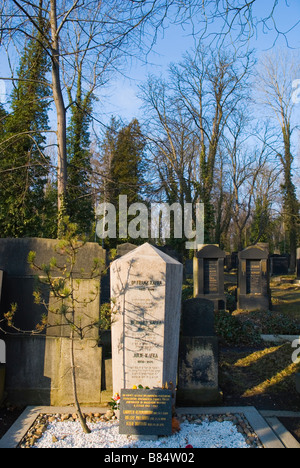 Grave of Franz Kafka at Zidovske hrbitovy the Jewish cemetery in ...