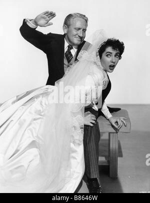 SPENCER TRACY, ELIZABETH TAYLOR, FATHER OF THE BRIDE, 1950 Stock Photo ...