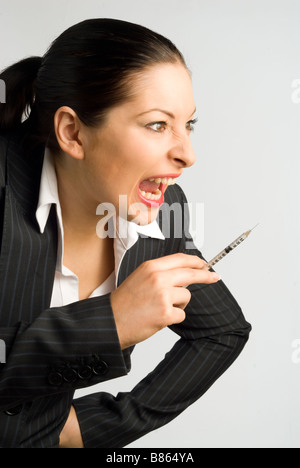 Angry asian woman doctor or nurse, wearing personal protective ...