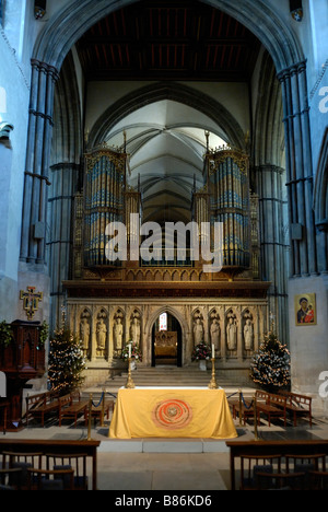 Rochester Cathedral interior Rochester, Kent, England, UK Stock Photo ...
