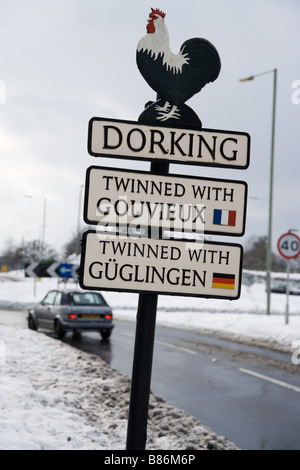 The Dorking Cockerel on A24 roundabout, Dorking, Surrey, England Stock ...