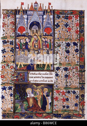 Manuscript of the Hours of Rohan Montauban The Last Supper and the holy ...