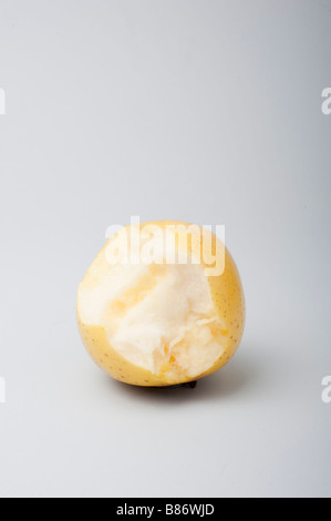 A set of six images of an apple being eaten on white background For the ...