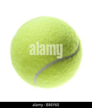 Yellow tennis ball isolated on white background Stock Photo - Alamy