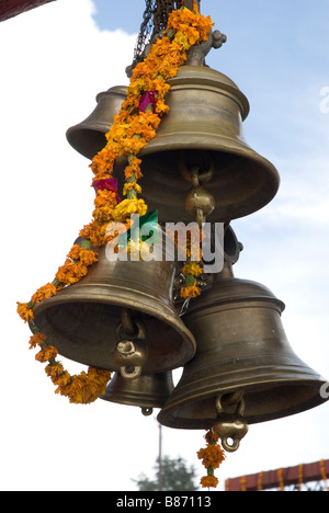 Brass Bells in the Temple Stock Photo - Alamy