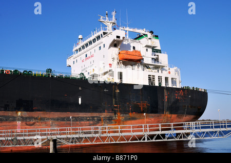 Bridge of oil tanker with satellite communications radar electronics ...
