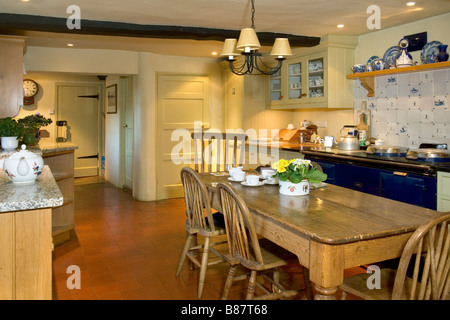 UK. A house interior, kitchen diner Stock Photo - Alamy