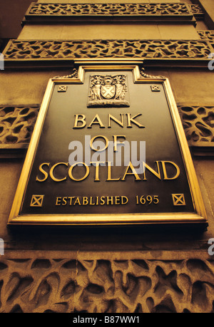 bank of scotland sign on hq building edinburgh Stock Photo - Alamy