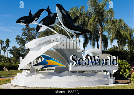 Seaworld Sign at the Entrance to Seaworld, Orlando Florida Stock Photo ...