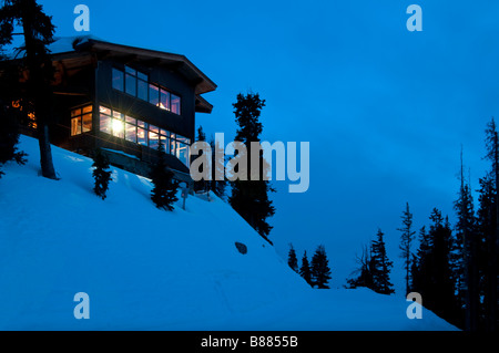 Tempter House at dusk, Telluride Ski Resort, Telluride, Colorado Stock ...