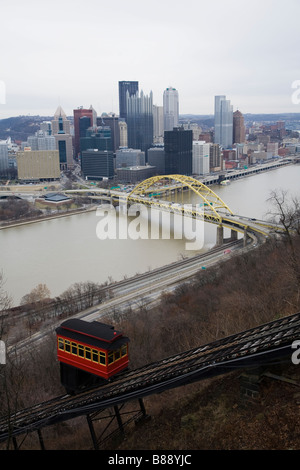 Duquesne Incline and the Monongahela River and Fort Pitt bridge in ...