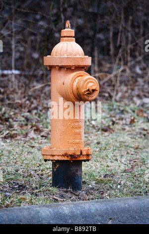 yellow water main fire hydrant indicator road sign county londonderry ...