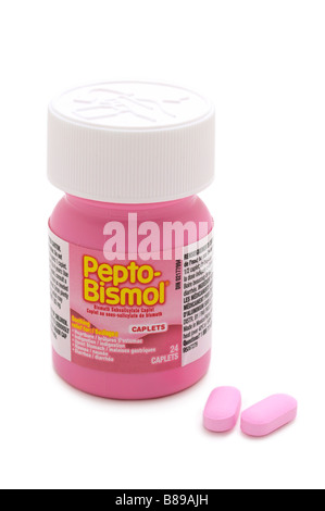 Pills of Pepto Bismol Stock Photo - Alamy