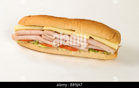 twelve 12" foot long deli roast beef sub sandwich Stock Photo - Alamy