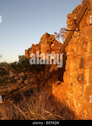 landscape outback ruin derelict homestead Flinders Ranges South Stock ...