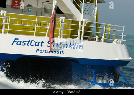 Fast Cat passenger ferry crossing the Solent between Portsmouth and ...