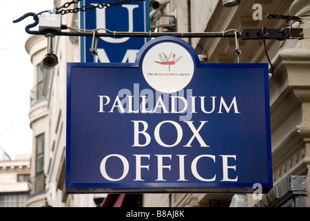 Palladium theatre box office sign London England Stock Photo - Alamy