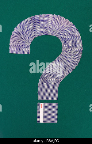 question mark in series - green white Stock Photo - Alamy
