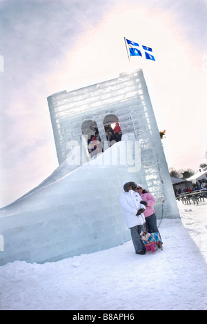 Ice Castle Montreal Winter Carnival 1887 Stock Photo - Alamy