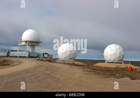 Cambridge Bay Distant Early Warning radar station. Known as the DEW ...