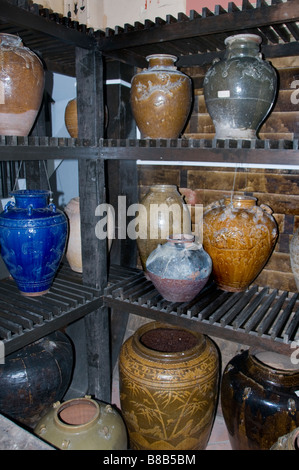 Malacca Malaysia earthenware crockery pottery Stock Photo - Alamy