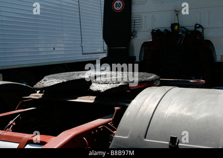 detail of hgv lorry without container load Stock Photo - Alamy