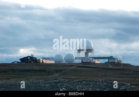 Cambridge Bay Distant Early Warning radar station. Known as the DEW ...