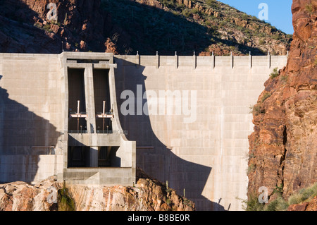 Theodore Roosevelt Dam, on the Salt River near Phoenix Arizona Stock ...