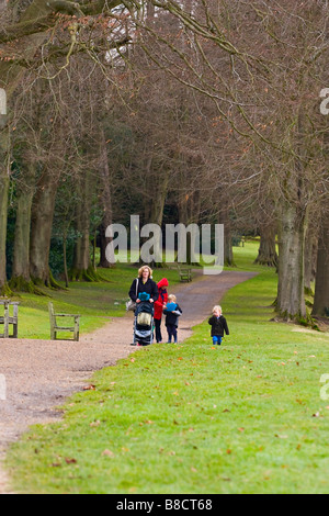 Family out walking on a winter day in Ardara, County Donegal, Ireland ...