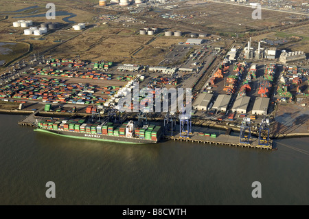 The Port of Thamesport UK viewed from the air Stock Photo - Alamy
