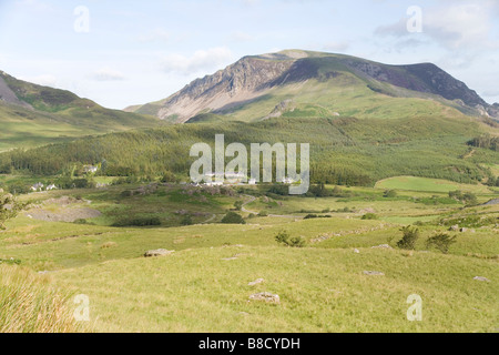 Rhyd Ddu village and the Nant y Betwys valley from the Rhyd Ddu path up ...