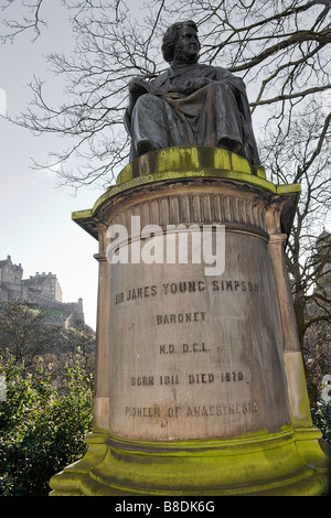 Sir James Young Simpson, Princes Street Gardens, Edinburgh Stock Photo ...