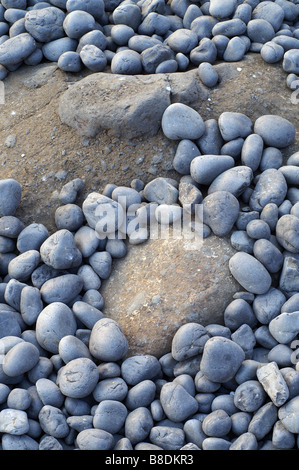 slate stone and pebbles on the beach at Slapton Sands South Devon ...
