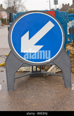 Sign Keep Left Stock Photo - Alamy