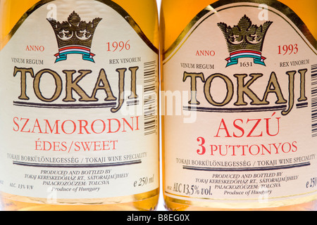 bottles of Tokai wine Hungary Stock Photo - Alamy