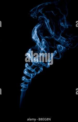 blue smoke trail art arty black background concept drug druggy perfume ...