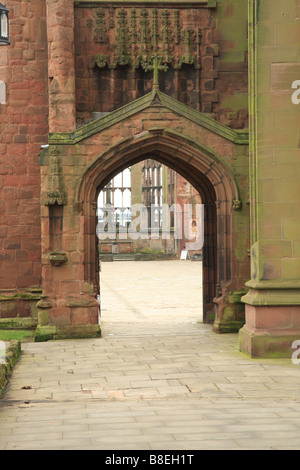 Entrance to the old Coventry Cathedral UK Stock Photo - Alamy