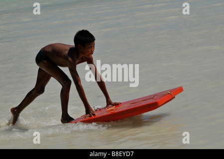 Moken sea gypsy boy at Surin Island,PhangNga, Southern Thailand Stock ...
