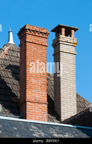 Tall brick chimney stack - France Stock Photo - Alamy