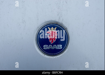 SAAB, car label Stock Photo - Alamy