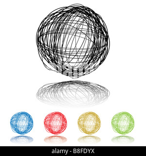 scribble ball color Stock Photo - Alamy