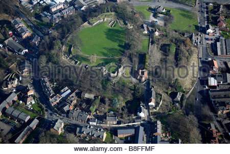 aerial view of Pontefract Castle, Yorkshire, UK Stock Photo: 136830245 ...