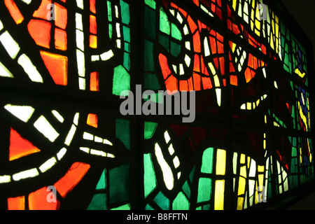 Stained glass window in Vatican museum, Vatican city, Italy Stock Photo ...