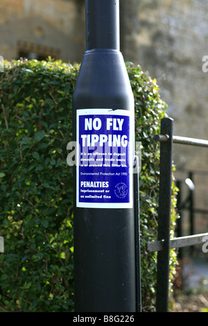 no fly tipping sign Stock Photo - Alamy