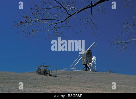 Windmill on Flowerdew Hundred Plantation Stock Photo - Alamy