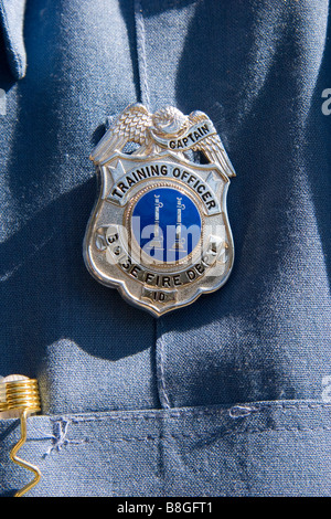 Fire captain badge Stock Photo - Alamy