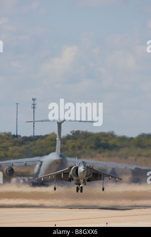 The AV-8B Harrier Jump Jet flying at the MCAS Cherry Point Air Show ...