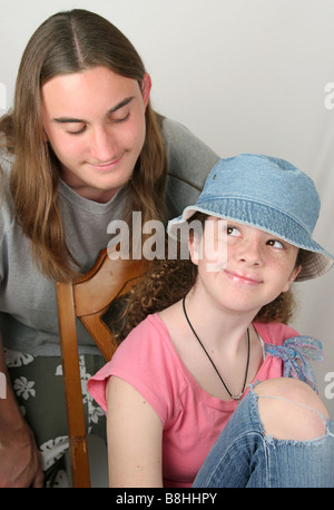 Teen couple, flirting, flirt, school, boyfriend, girlfriend, talking ...